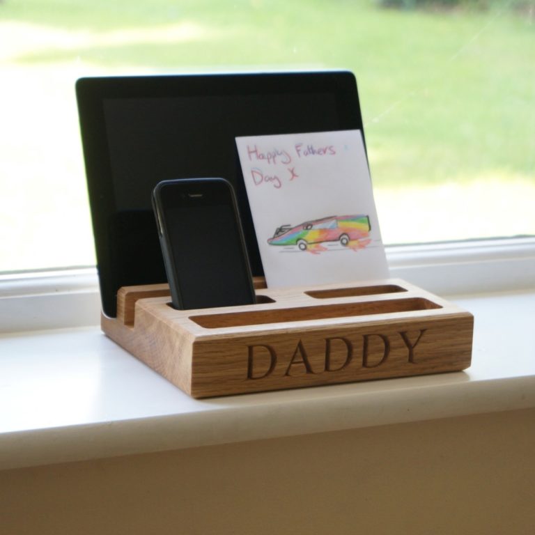 Personalised Wooden Phone & Tablet Tray | Make Me Something Special
