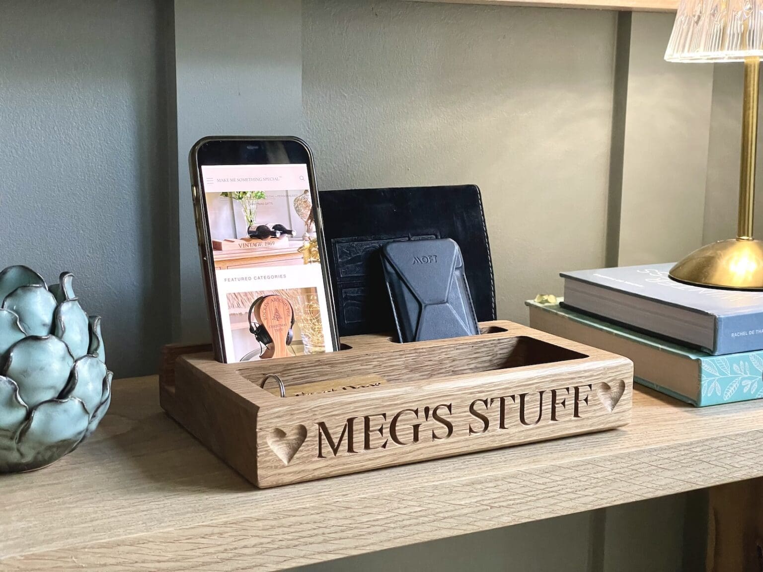 Personalised Wooden Phone & Tablet Tray | Make Me Something Special