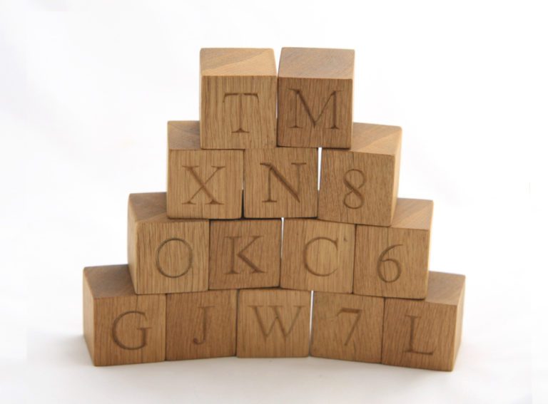 Wooden Alphabet Blocks | View Options | MakeMeSomethingSpecial.com