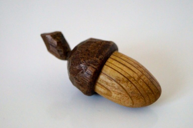 Hand Carved Oak Acorn Finial | MakeMeSomethingSpecial