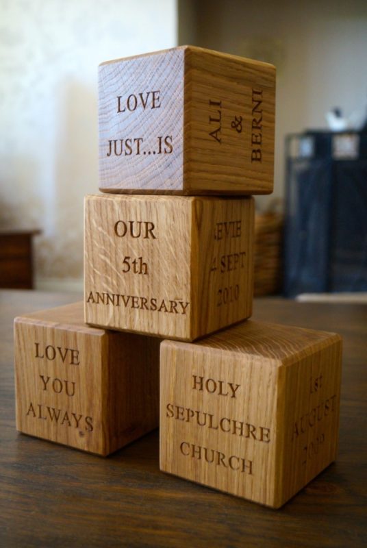 5th Year Anniversary Block | MakeMeSomethingSpecial.com