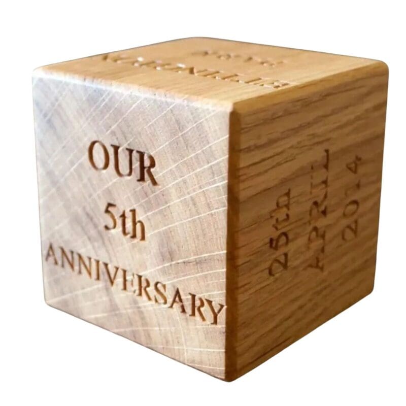 5th Year Anniversary Block | MakeMeSomethingSpecial.com