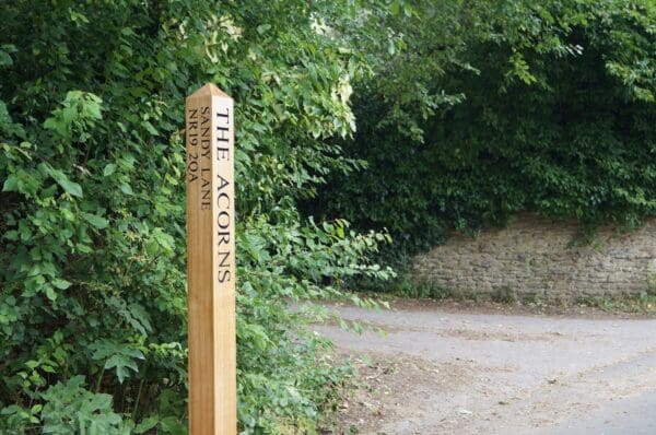Engraved Oak Sign Posts | MakeMeSomethingSpecial.com