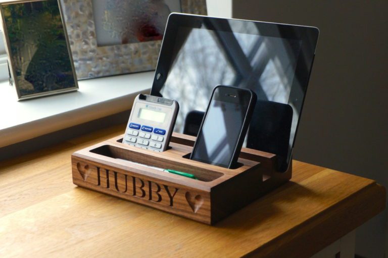 Personalised Wooden Phone & Tablet Tray | Make Me Something Special