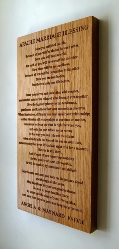 Apache Blessing Wall Plaque | MakeMeSomethingSpecial.com
