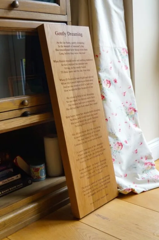 Personalised Poem Wall Plaques | MakeMeSomethingSpecial.com