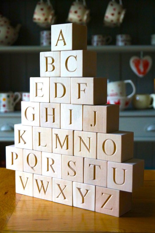 Wooden Alphabet Blocks | View Options | MakeMeSomethingSpecial.com