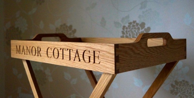 Large Wooden Butler Tray | MakeMeSomethingSpecial.com