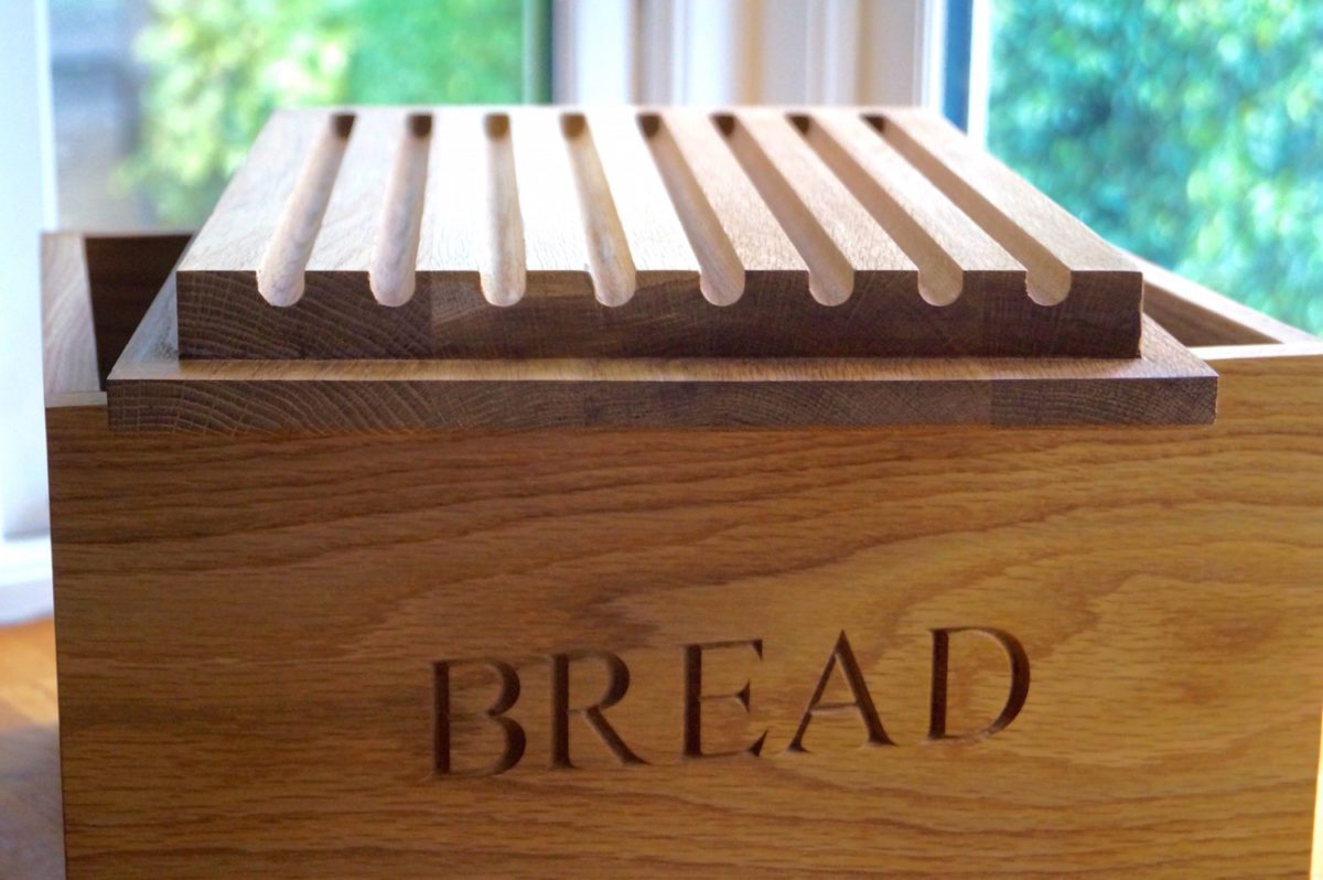 Wooden Bread Bin with Breadboard | MakeMeSomethingSpecial.com