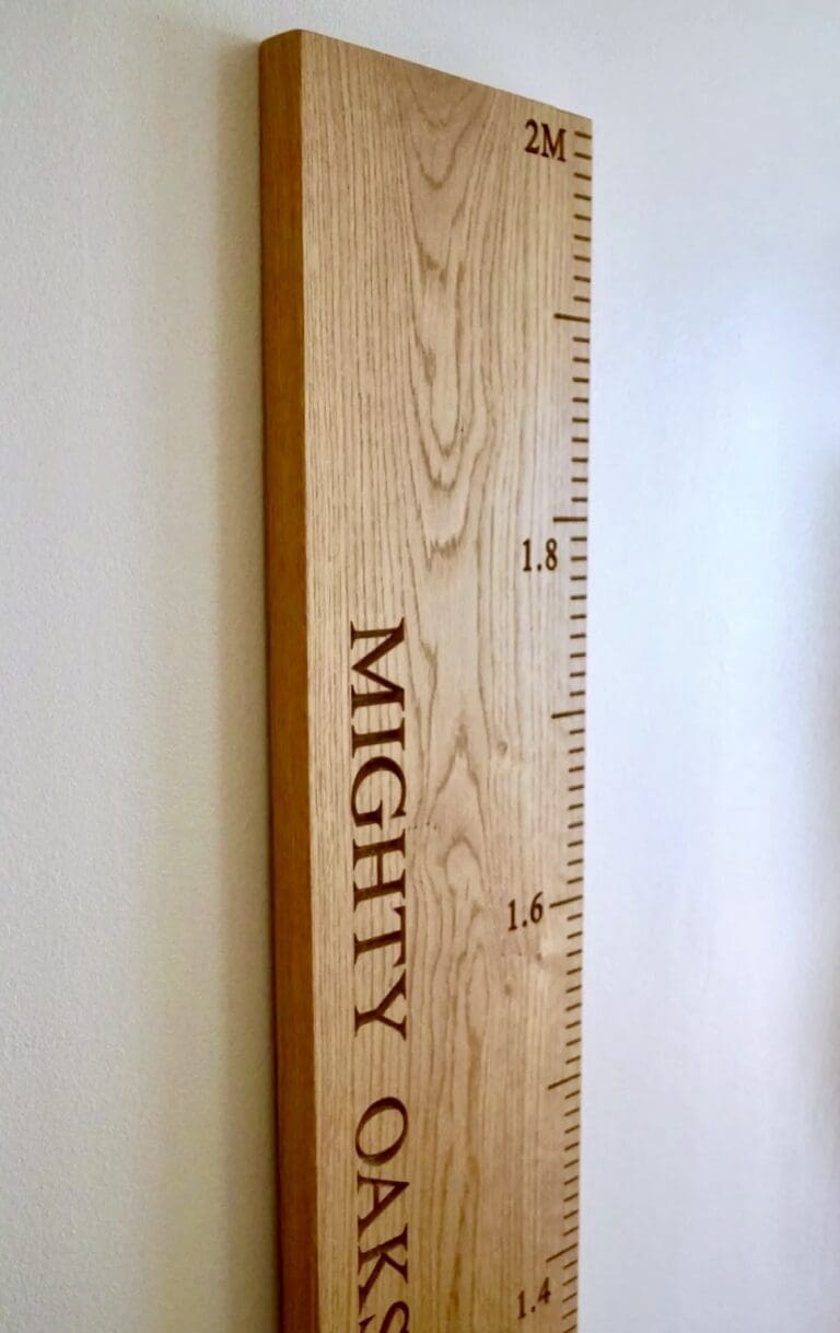 Personalised Oak Height Chart | MakeMeSomethingSpecial.com