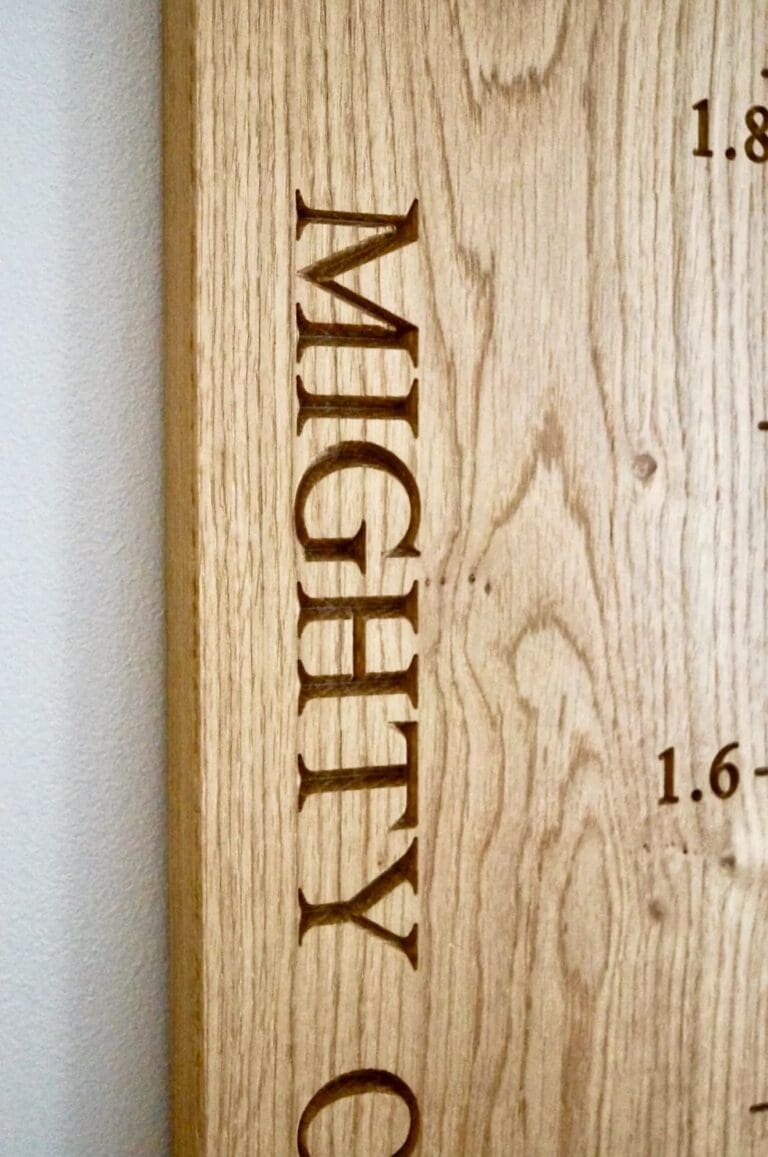 Personalised Oak Height Chart | MakeMeSomethingSpecial.com