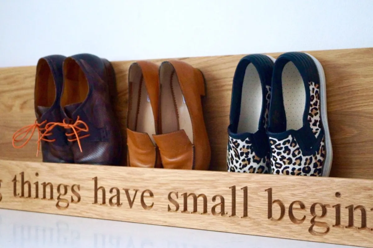 Personalised Wooden Shoe Rack | MakeMeSomethingSpecial.com