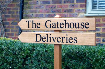 Engraved Tiered Oak House Signs | MakeMeSomethingSpecial.com