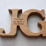 Engraved Wooden Alphabet Letters | MakeMeSomethingSpecial.com