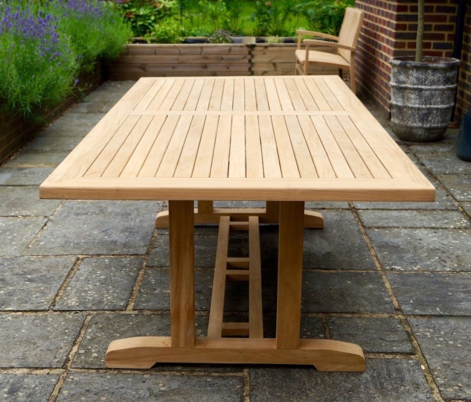 Large Outdoor Teak Dining Table - MakeMeSomethingSpecial.com