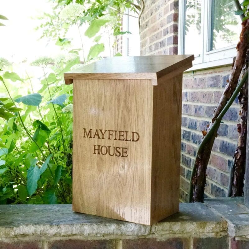 Personalised Wooden Post Box With Lock | MakeMeSomethingSpecial