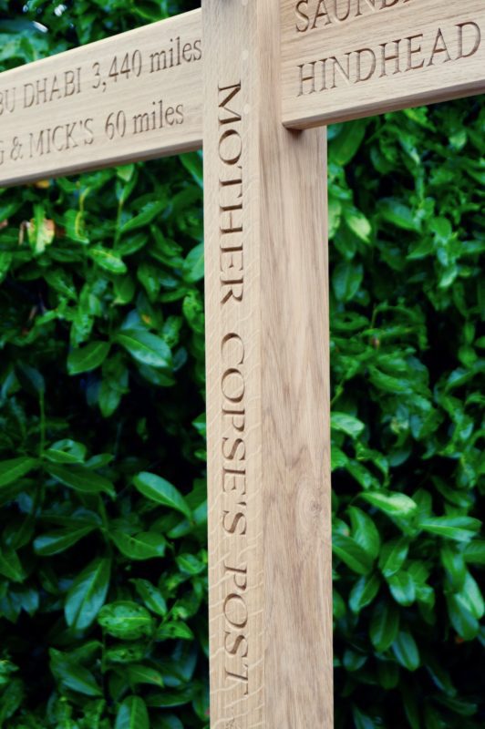 Free Standing Oak House Signs | MakeMeSomethingSpecial.com