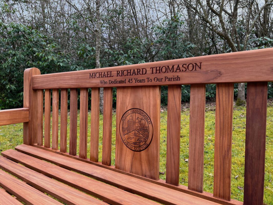 Engraved Wooden Memorial Garden Bench - MakeMeSomethingSpecial