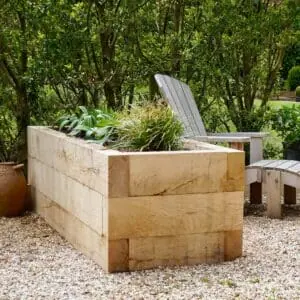 Oak Sleeper Raised Flower Bed Kits | MakeMeSomethingSpecial