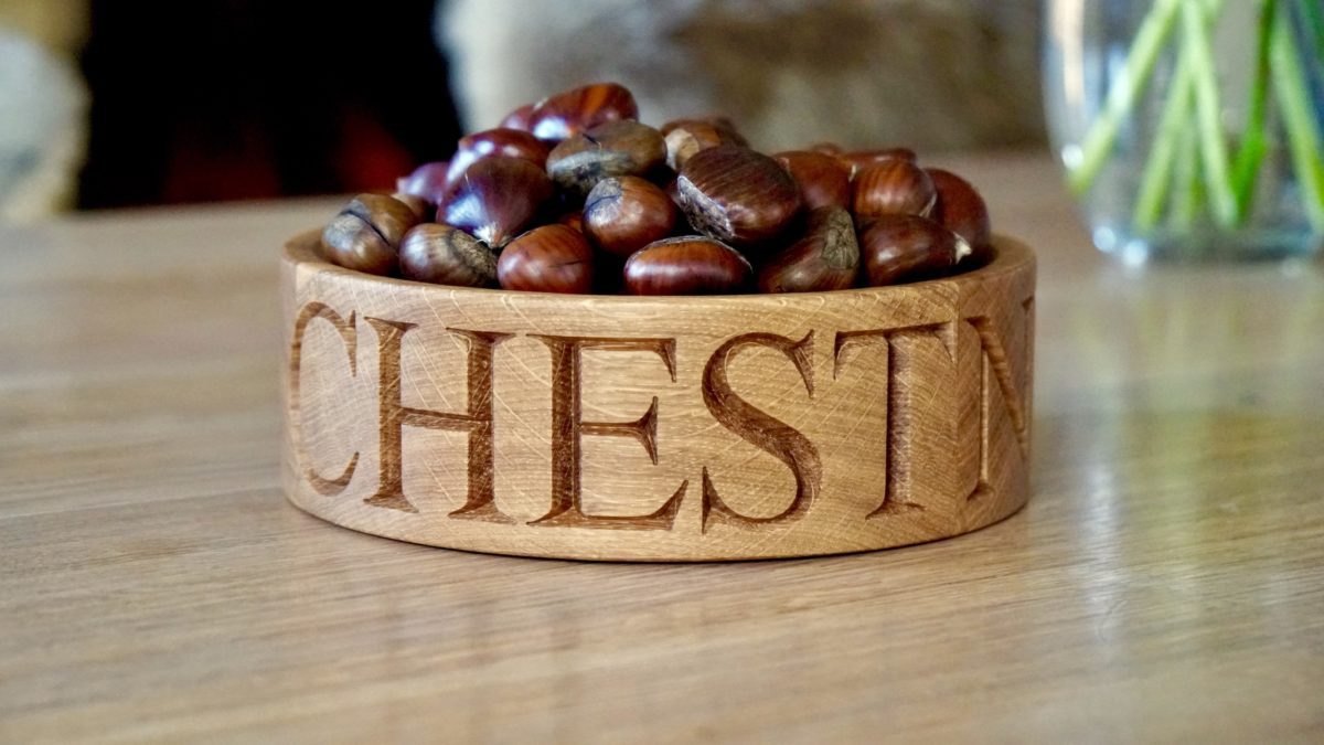 Engraved Round Chestnut Bowl | MakeMeSomethingSpecial.com