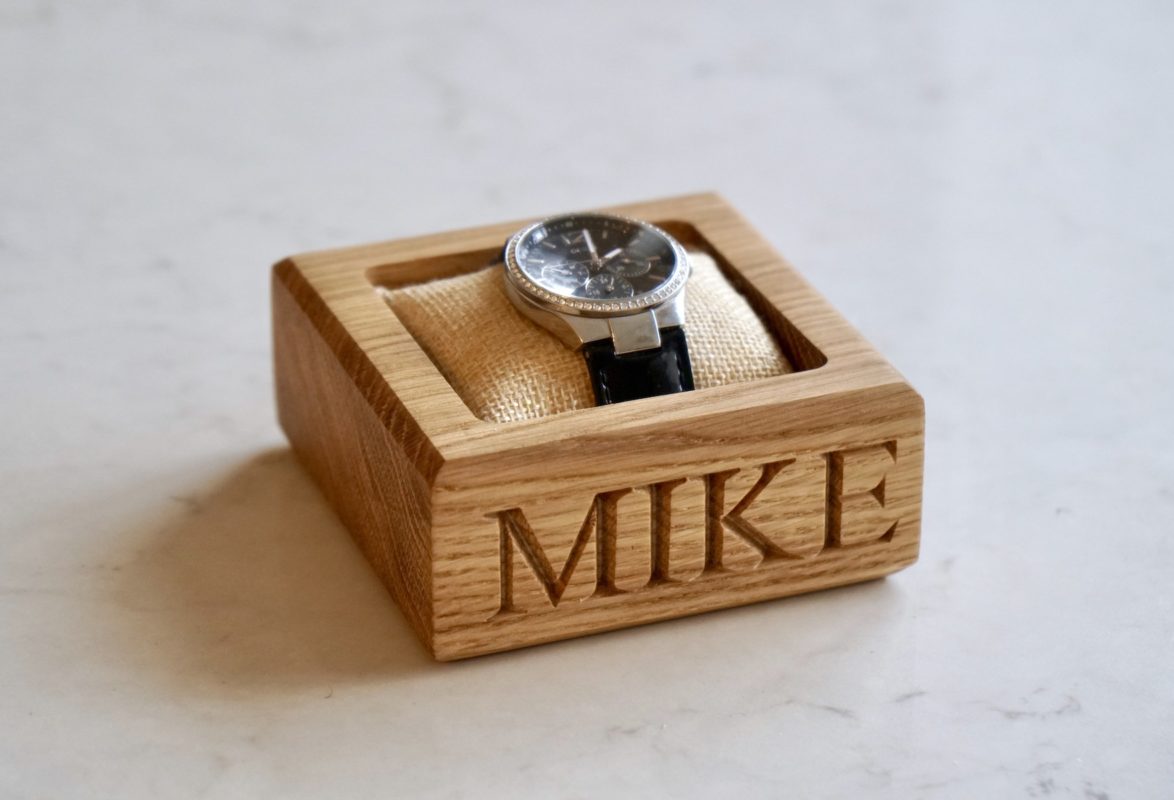 Personalised Wooden Watch Tray | MakeMeSomethingSpecial.com