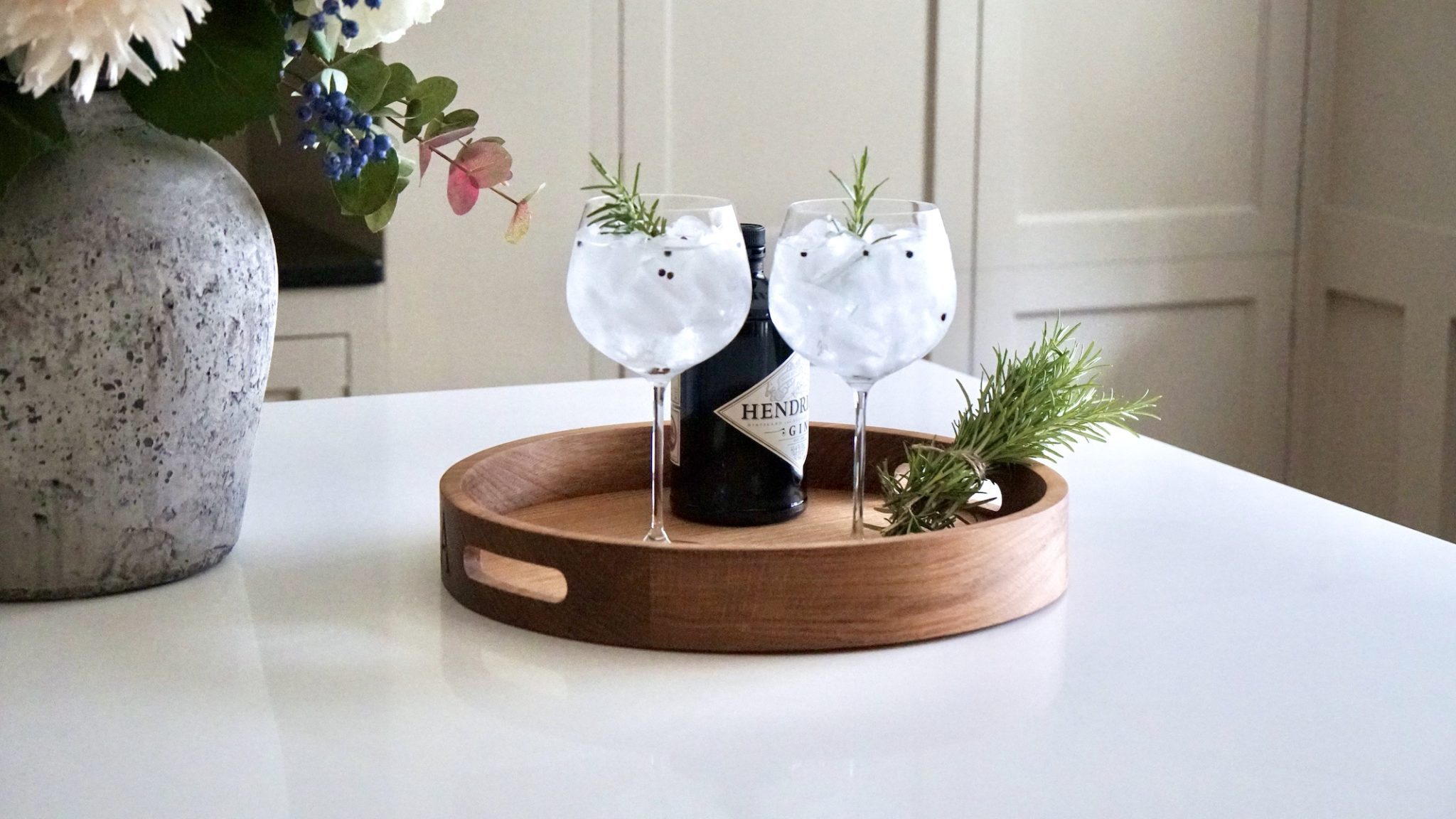 Personalised Round Oak Butlers Tray | MakeMeSomethingSpecial.com