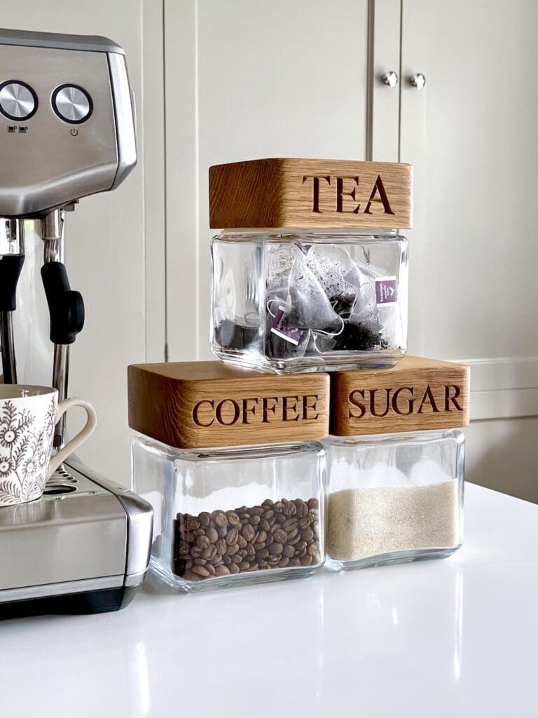 Engraved Tea, Coffee & Sugar Storage Jars | MakeMeSomethingSpecial