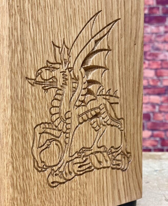 Flawless Engraved Oak Doorstops | MakeMeSomethingSpecial.com