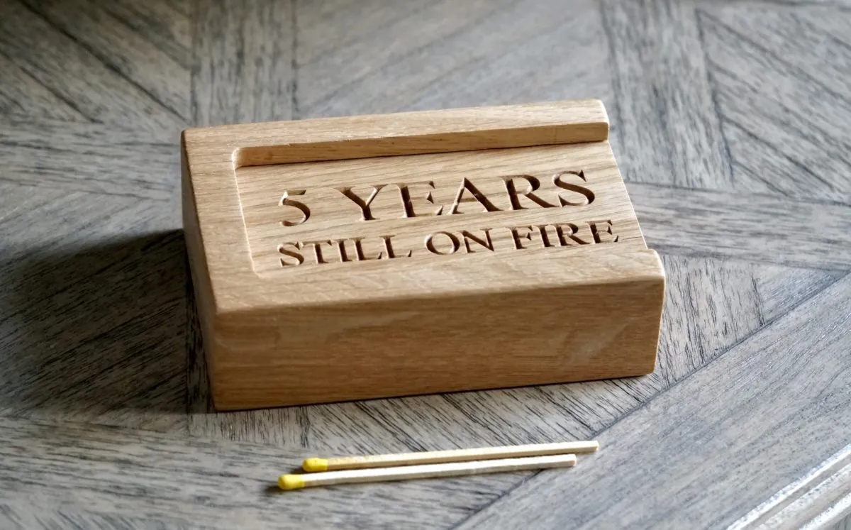Engraved Wooden Matchstick Box | MakeMeSomethingSpecial.com