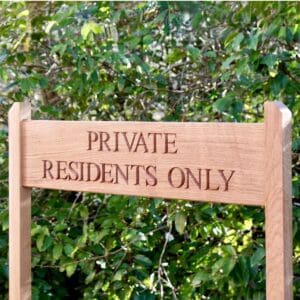 Engraved Double Post House Signs | MakeMeSomethingSpecial.com