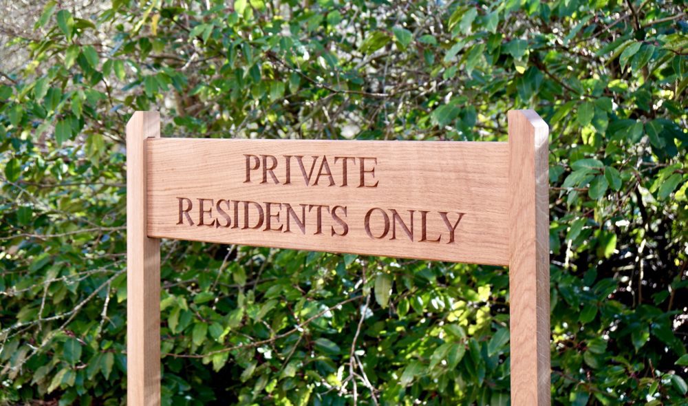 Engraved Double Post House Signs | MakeMeSomethingSpecial.com