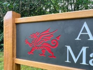 Premium Engraved Slate Sign on Posts | MakeMeSomethingSpecial