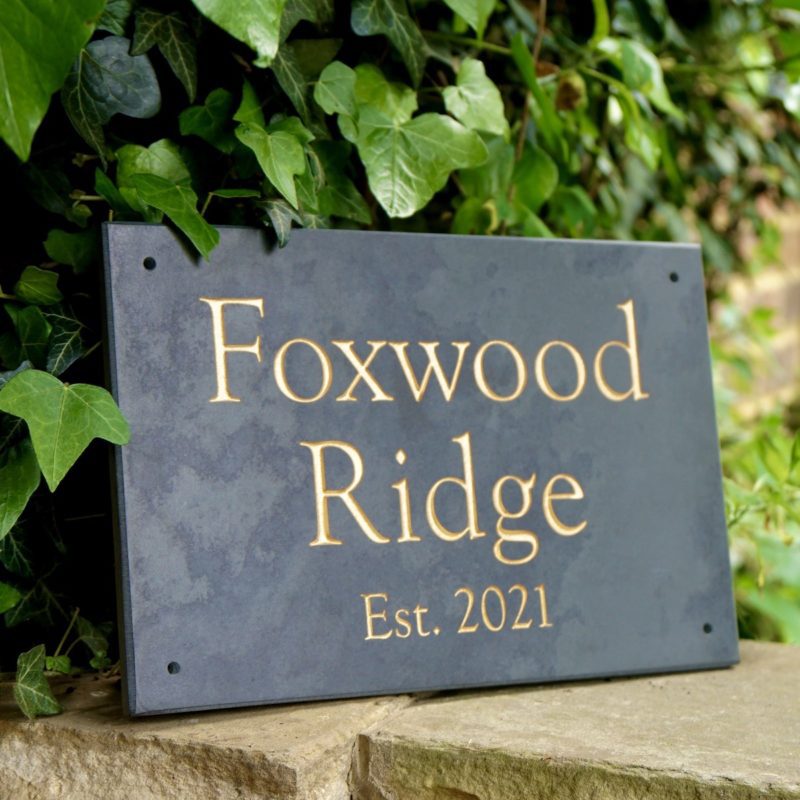 Engraved Slate House Wall Signs | MakeMeSomethingSpecial