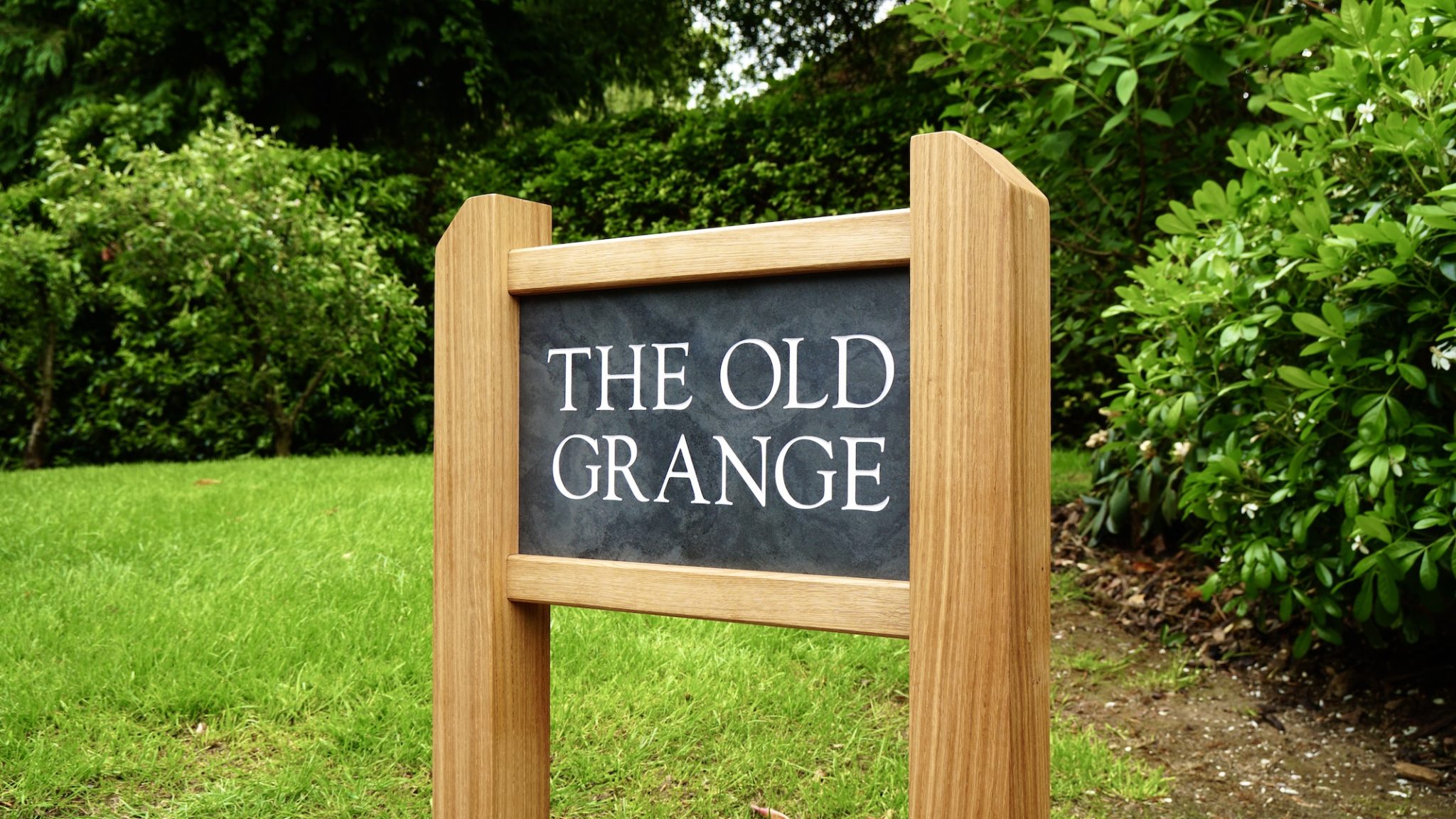 Premium Engraved Slate Sign on Posts | MakeMeSomethingSpecial