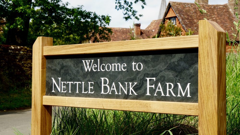 Premium Engraved Slate Sign on Posts | MakeMeSomethingSpecial