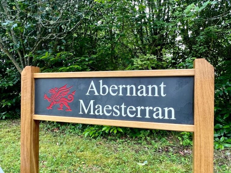 Premium Engraved Slate Sign on Posts | MakeMeSomethingSpecial