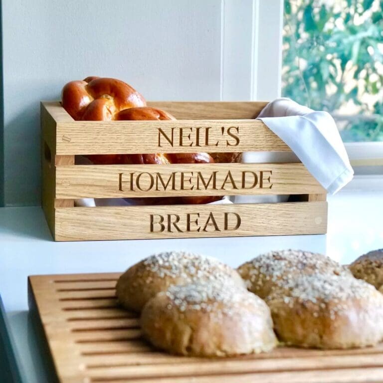 Personalised Wooden Bread Box | MakeMeSomethingSpecial.com