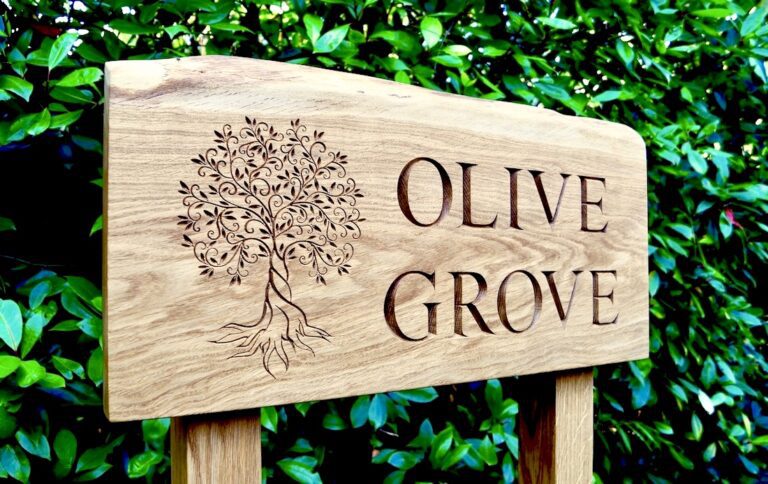 Premium Free Standing natural edge sign | MakeMeSomethingSpecial.com