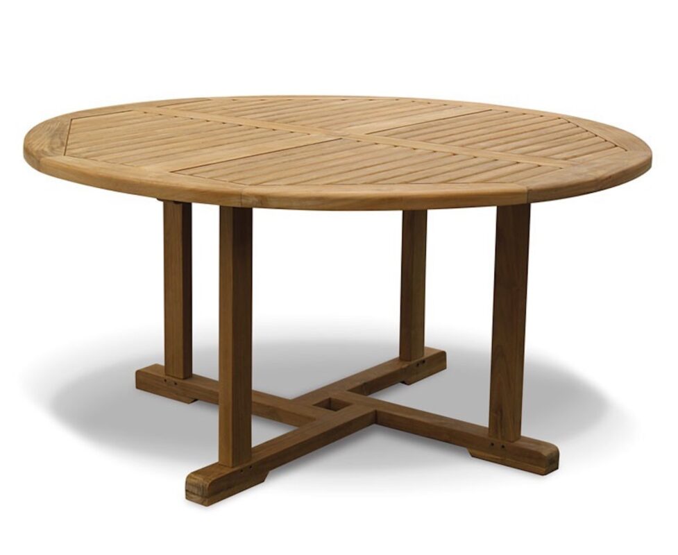 Round Teak Dining Table - MakeMeSomethingSpecial.com