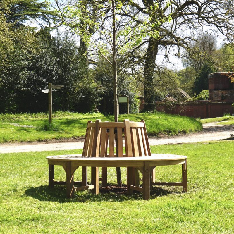 Engraved Wooden Circular Bench - MakeMeSomethingSpecial.com
