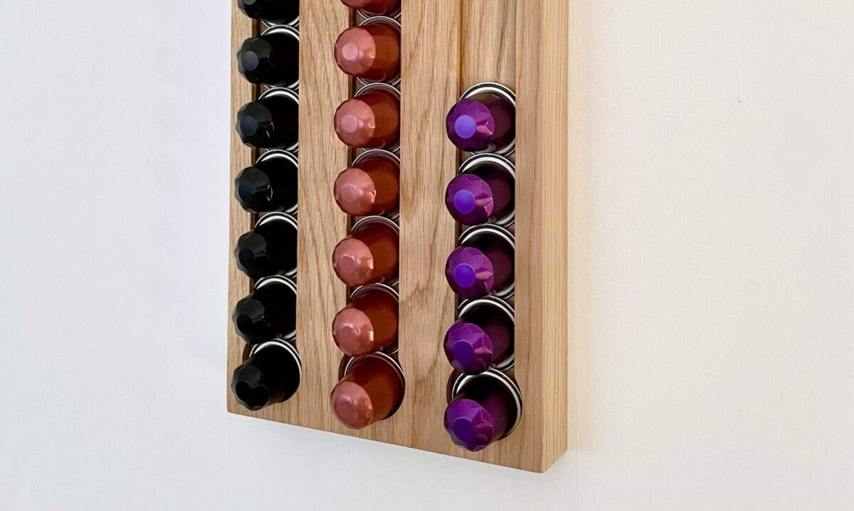Wooden Coffee Pod Wall Rack | MakeMeSomethingSpecial.com
