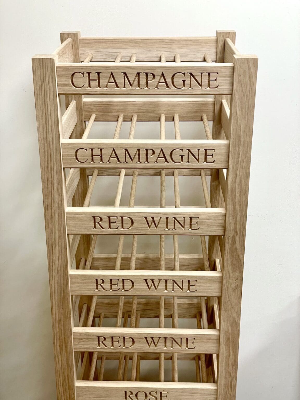 Oak Engraved 3 Bottle Wine Stand| MakeMeSomethingSpecial.com